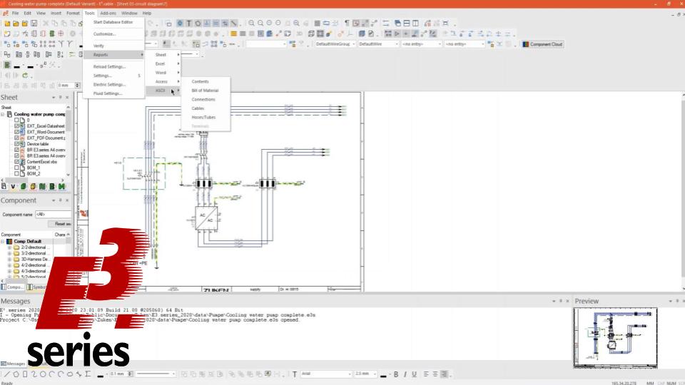 Electrical Projects E3.series - Automatic Reports